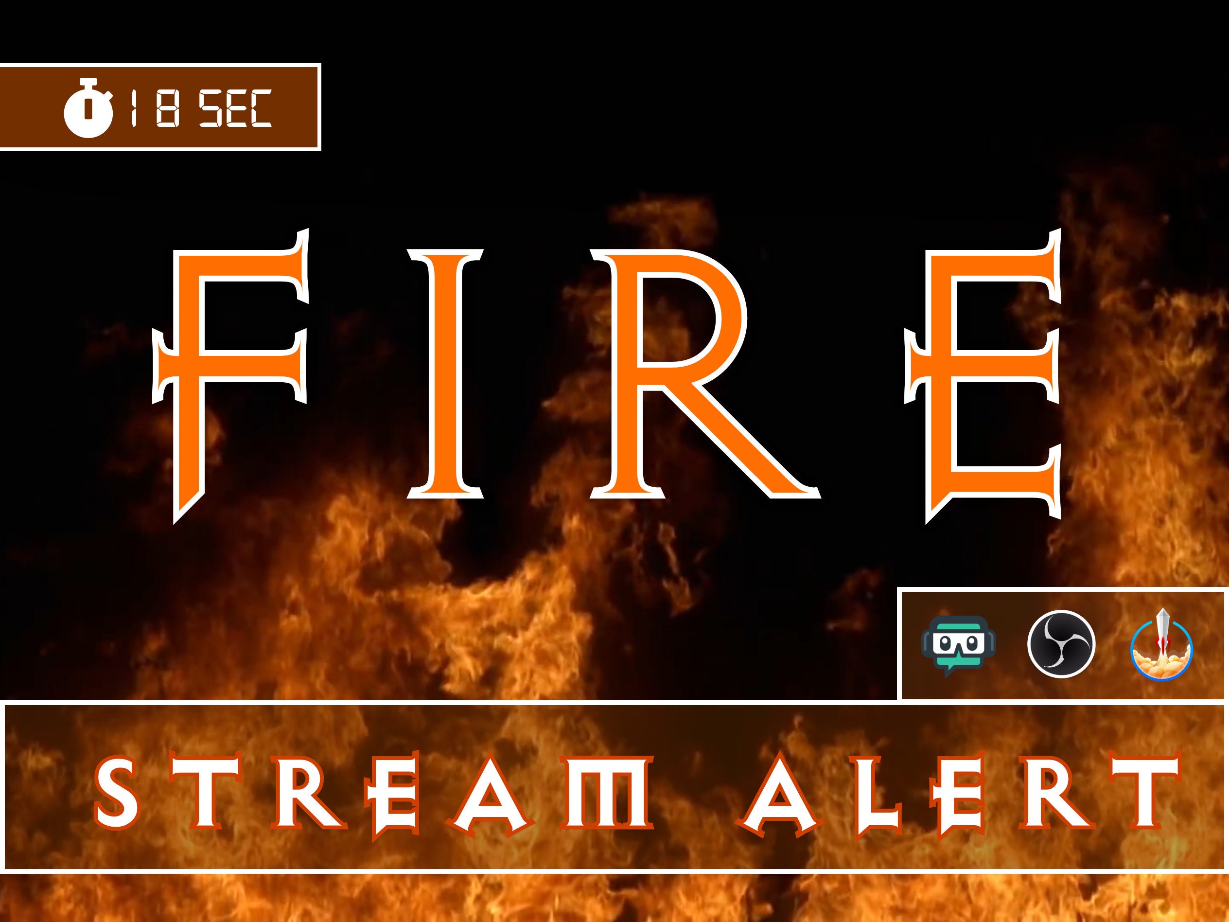 Fire Stream Alert Realistic Flame Effect Full Screen - Etsy