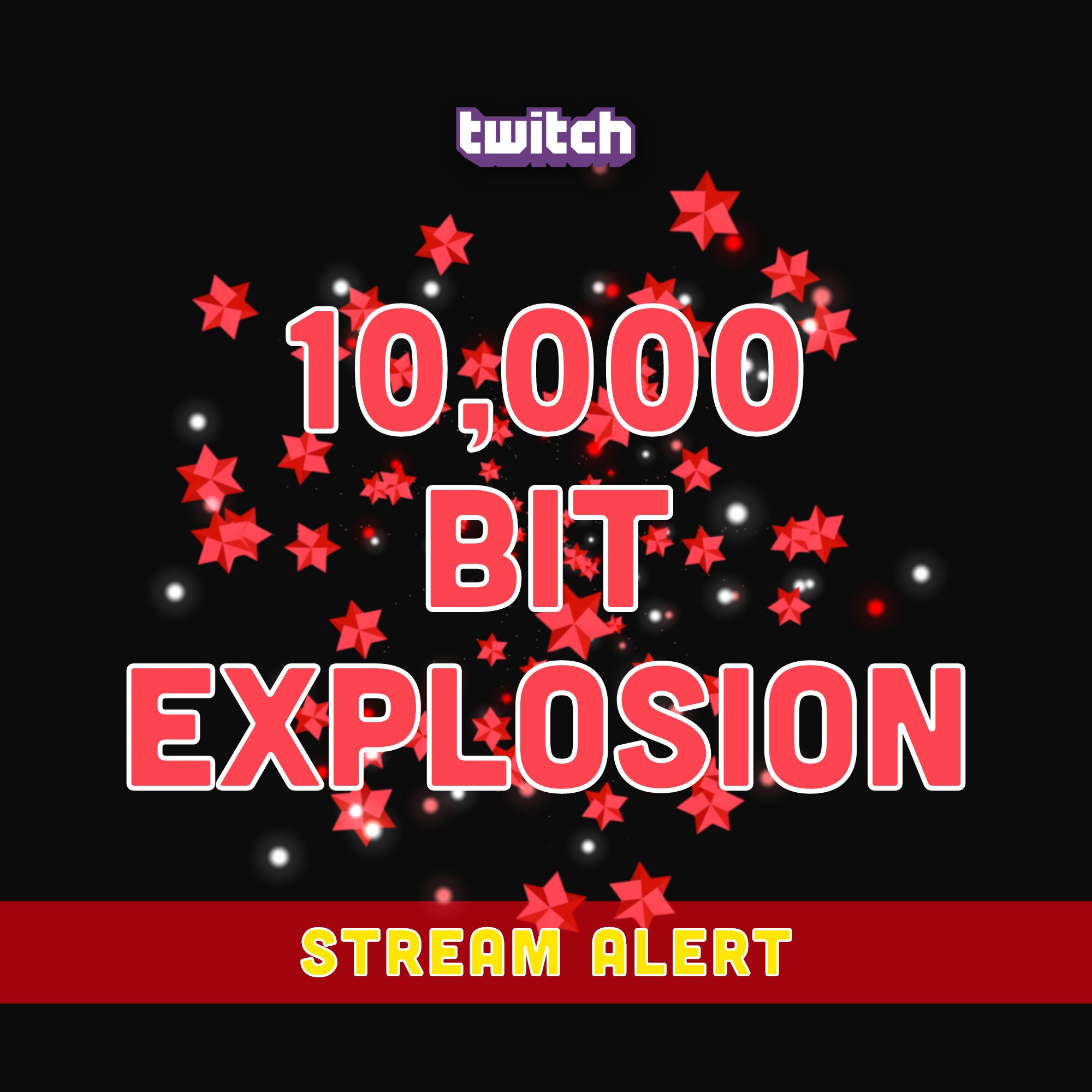 Twitch Cheer Alerts Bundle 5 Bit Explosions Full Screen Animated Overlays With Transparent ...