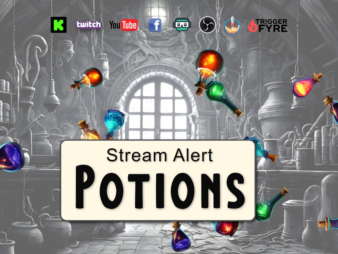 Potions Stream Alert - Animated Halloween Overlay With Transparent ...