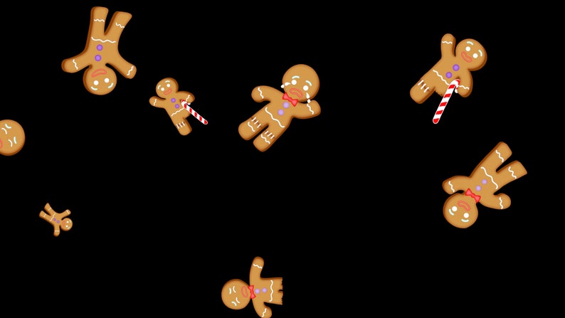 Gingerbread Cookie Stream Alert Full Screen Festive Holiday Animated ...