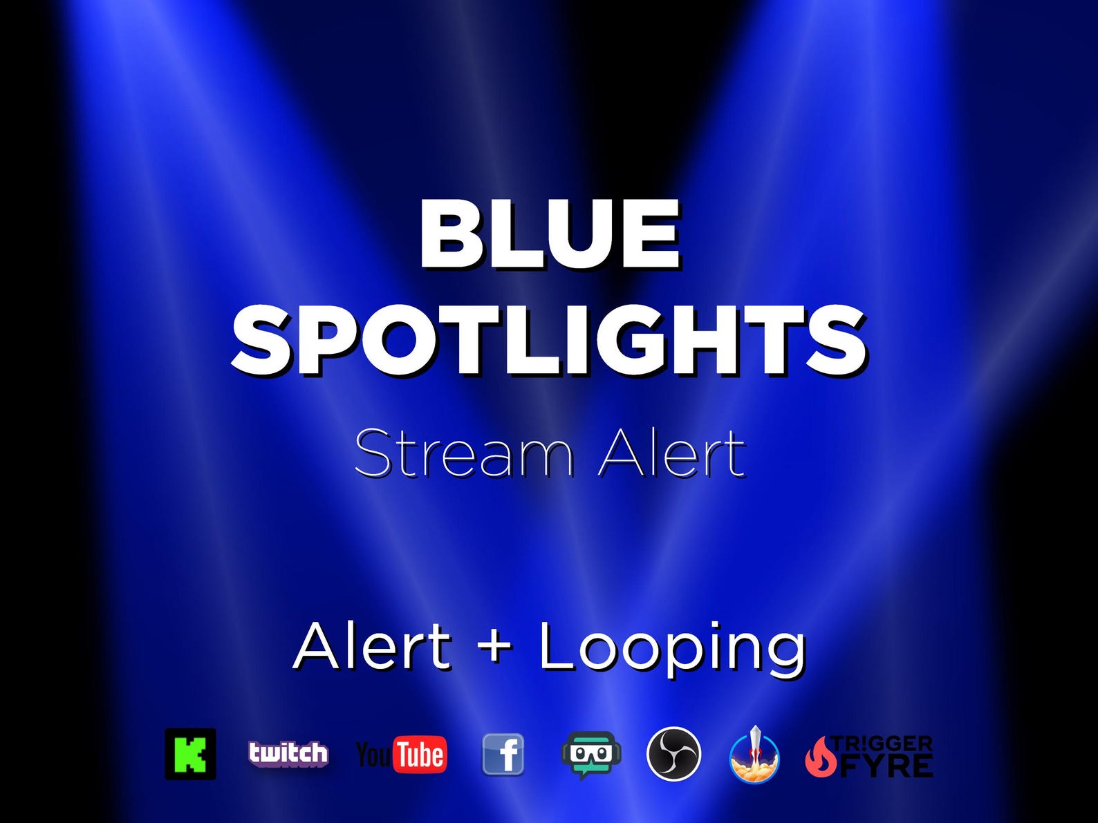 Blue Spotlights Stream Effects - Loop & Alert - 2 Cool Full Screen ...