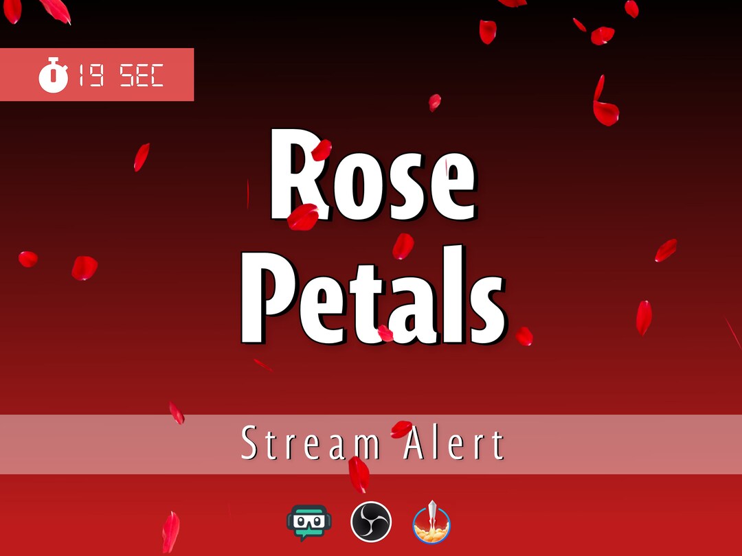 Rose Petals Stream Alert - Red Flower Petal Rain - Full Screen Animated ...