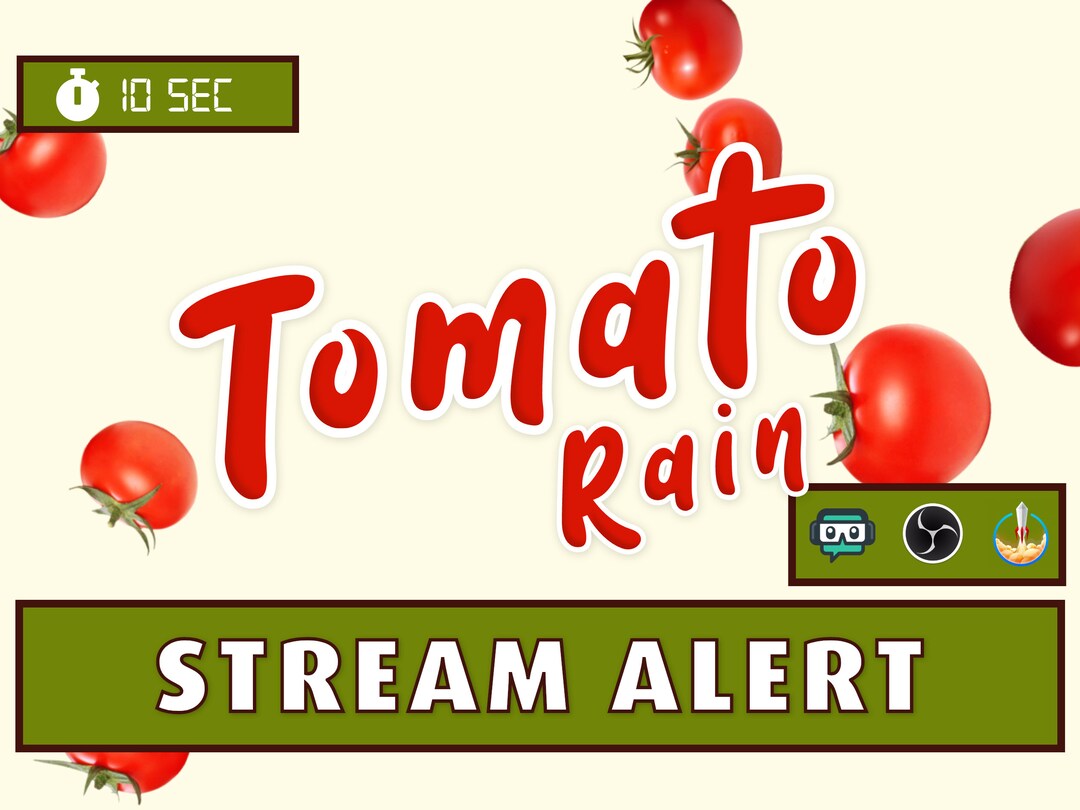 Tomato Rain Alert - Full Screen Falling Tomatoes With Transparent ...