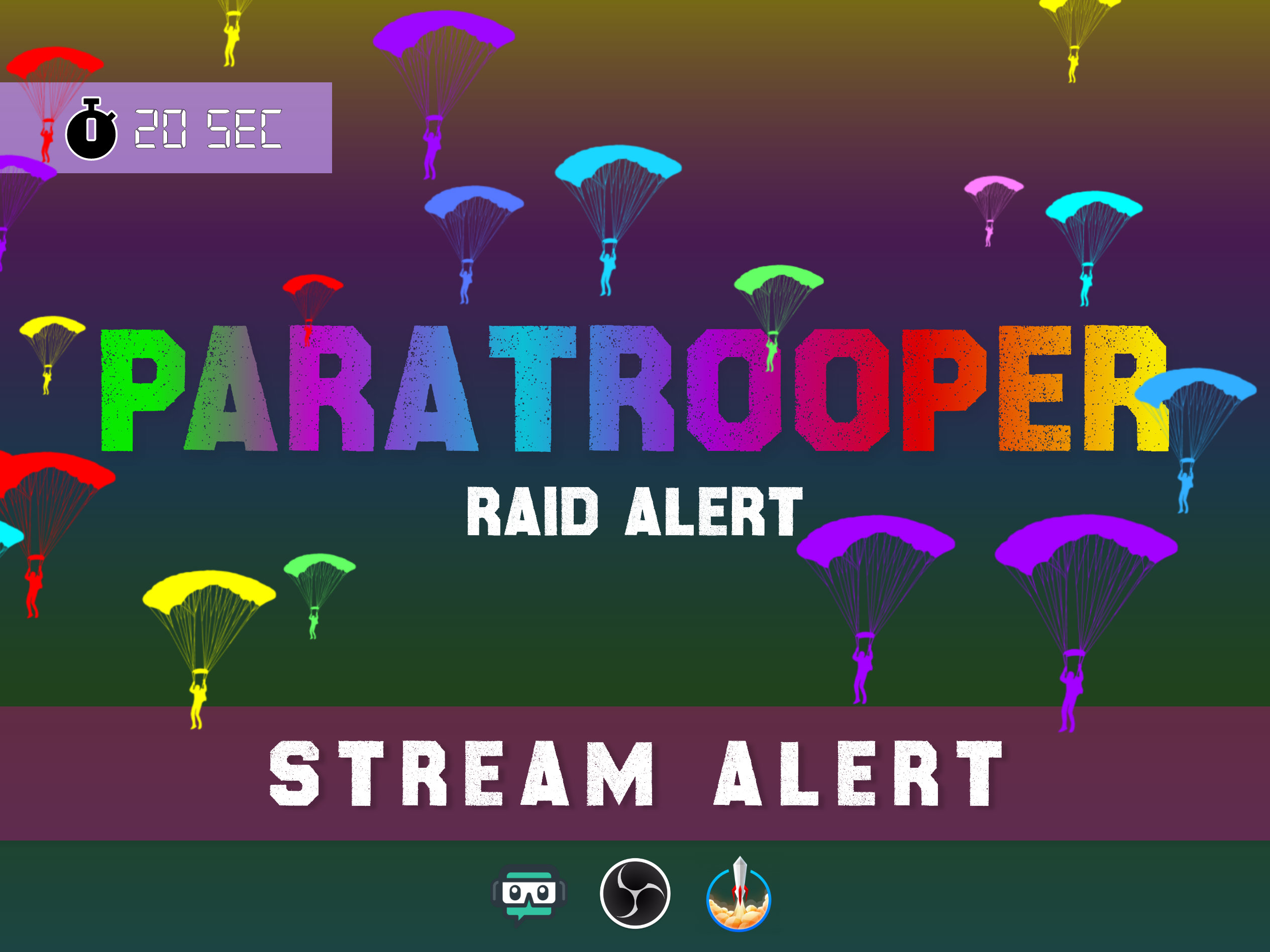 Rainbow Raid Stream Alert Full Screen Animated Overlay W/ - Etsy
