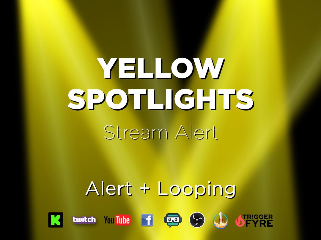 Yellow Spotlights Stream Effects - Loop & Alert - 2 Full Screen ...