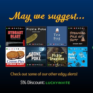 Pickle Poke Stream Alert - Full Screen Animated Overlay With ...