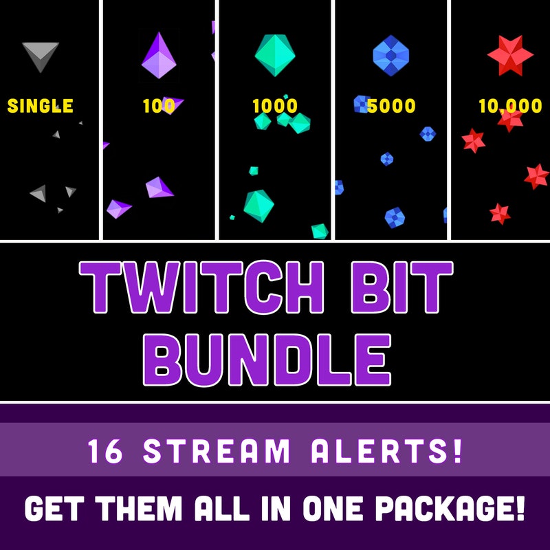 Twitch Cheer Bits Alerts - Etsy UK