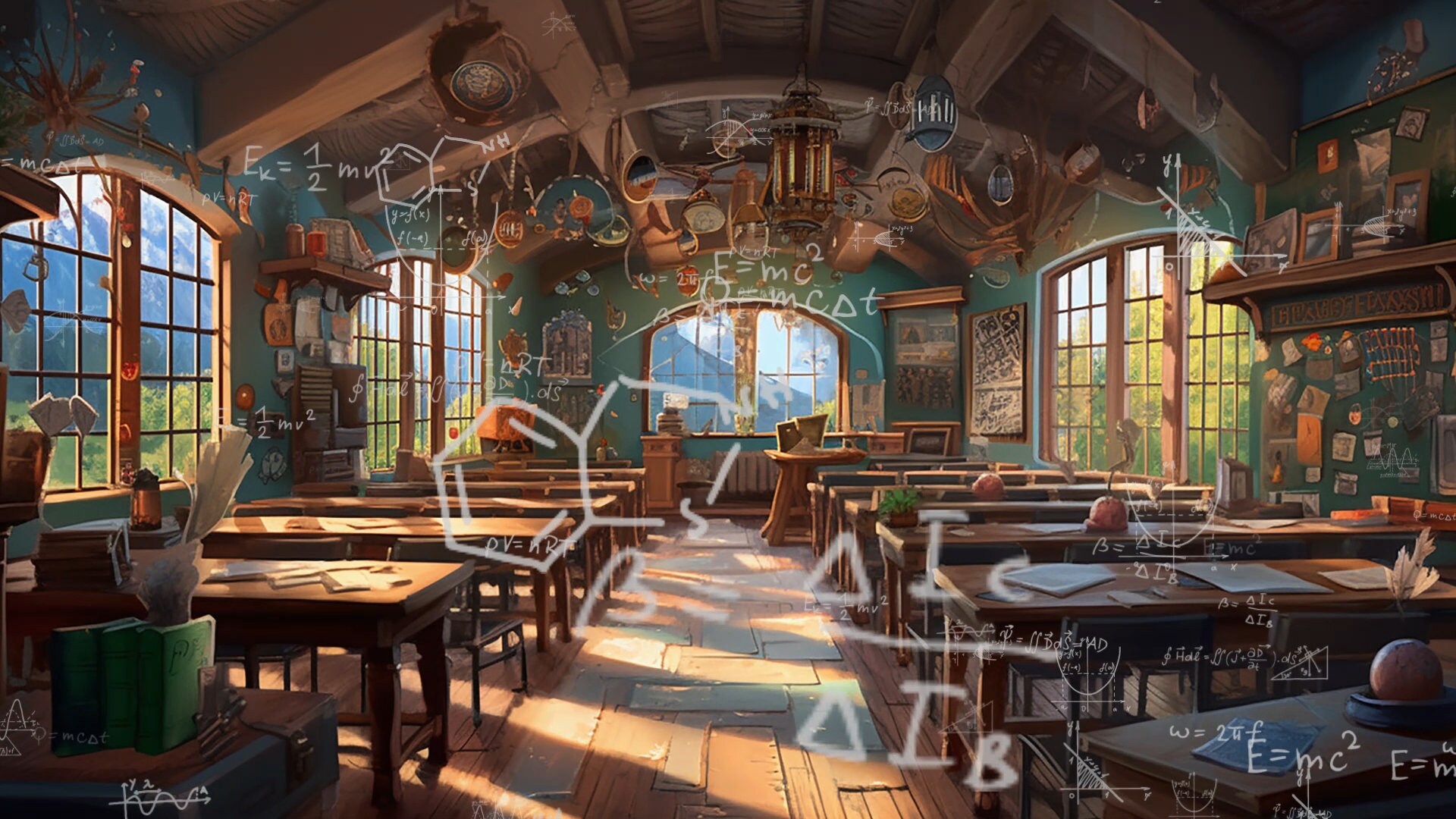 High IQ Stream Alert Animated Big Brain Math Equations Full Screen ...