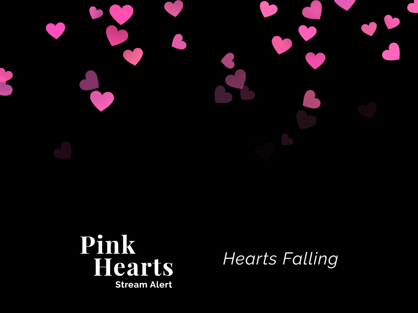 Pink Hearts Stream Alert - Full Screen Animated Overlay W Transparent ...