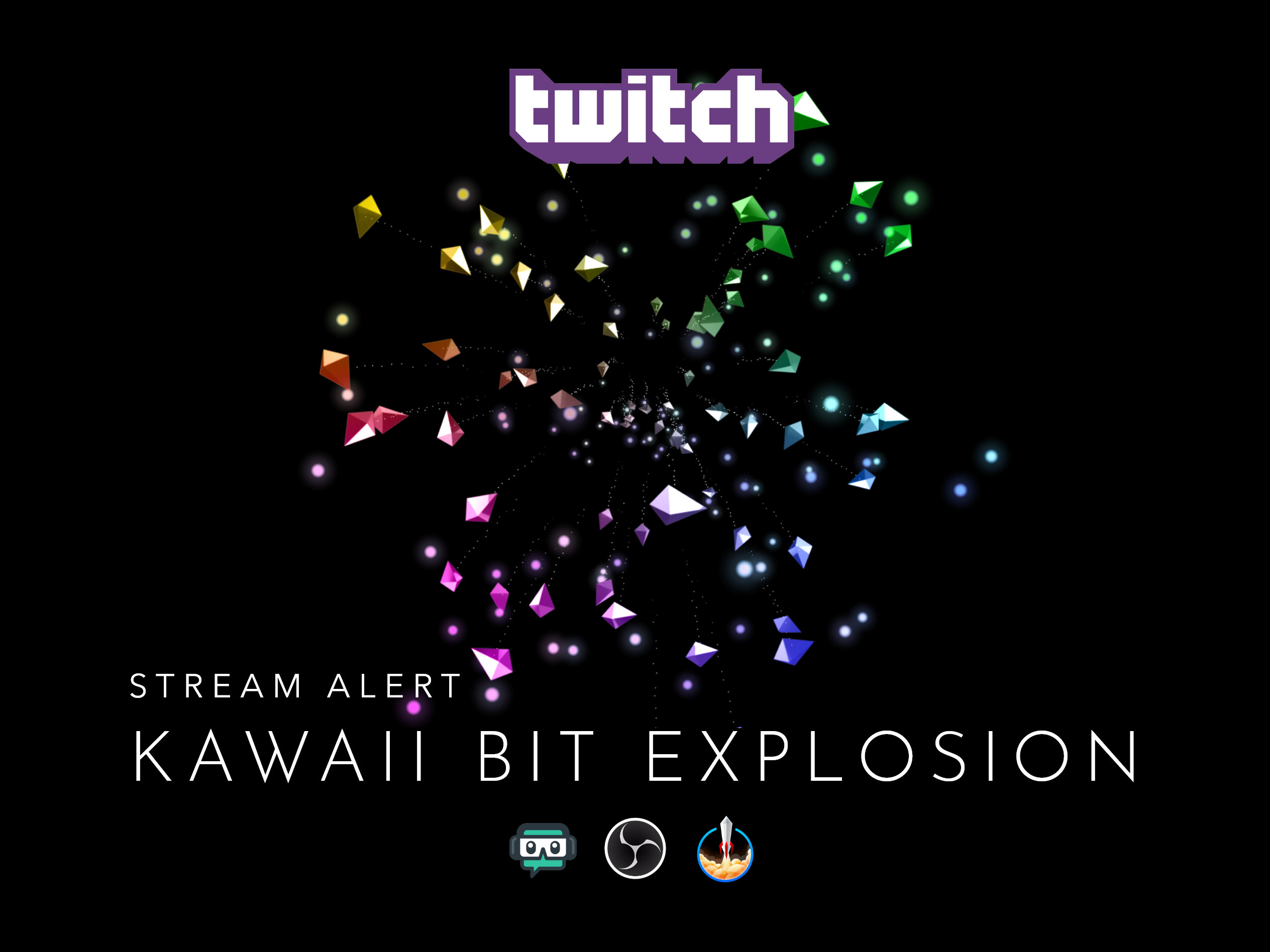 Kawaii Bit Explosion Stream Alert Twitch Cheer Animation Full Screen ...