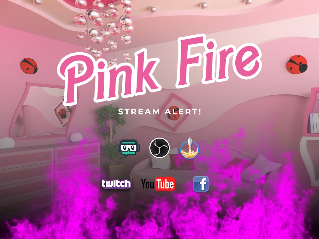 Pink Fire Effect - Stream Alert - Full Screen With Transparent ...