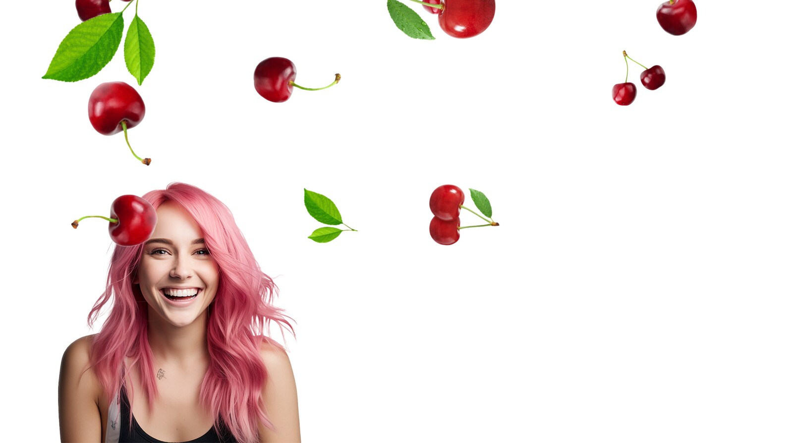Raining Cherries Stream Alert - Red Cherry Drop Animated Overlay With ...