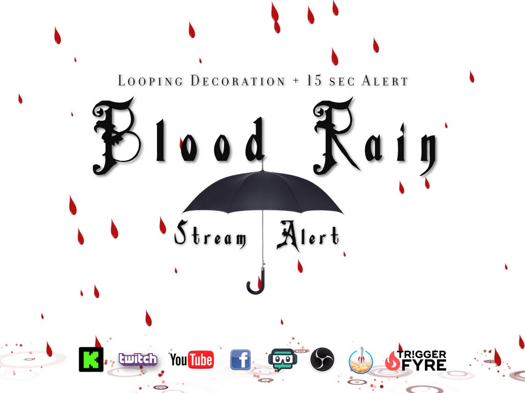Blood Rain Stream Effect Pack - Alert & Looping Decoration - Full ...