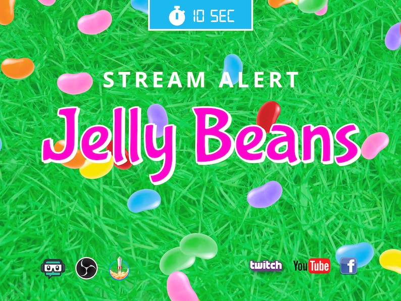 Jelly Bean Rain Effect Stream Alert Full Screen Falling Candy W ...