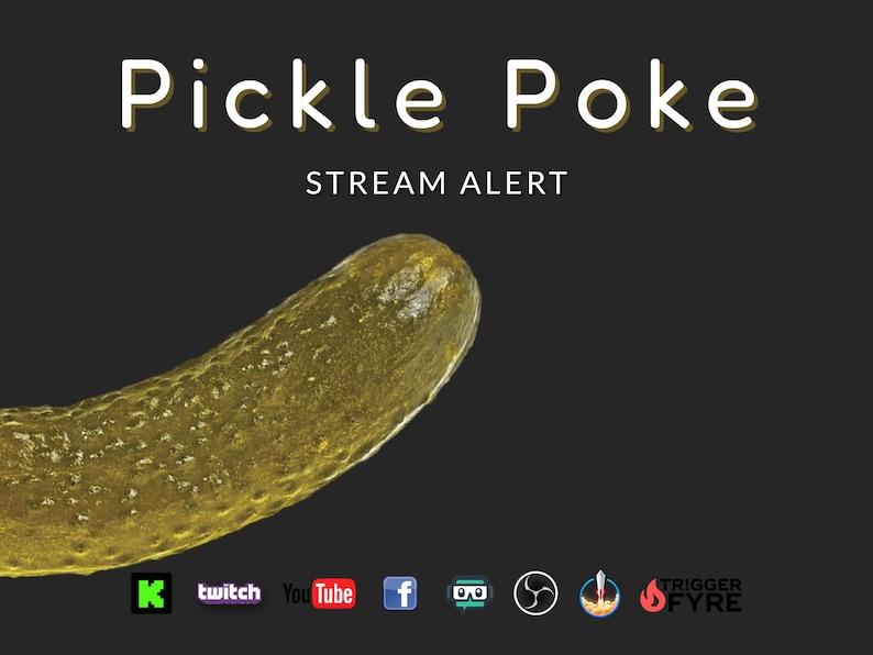 Pickle Poke Stream Alert Full Screen Animated Overlay with Transparent ...