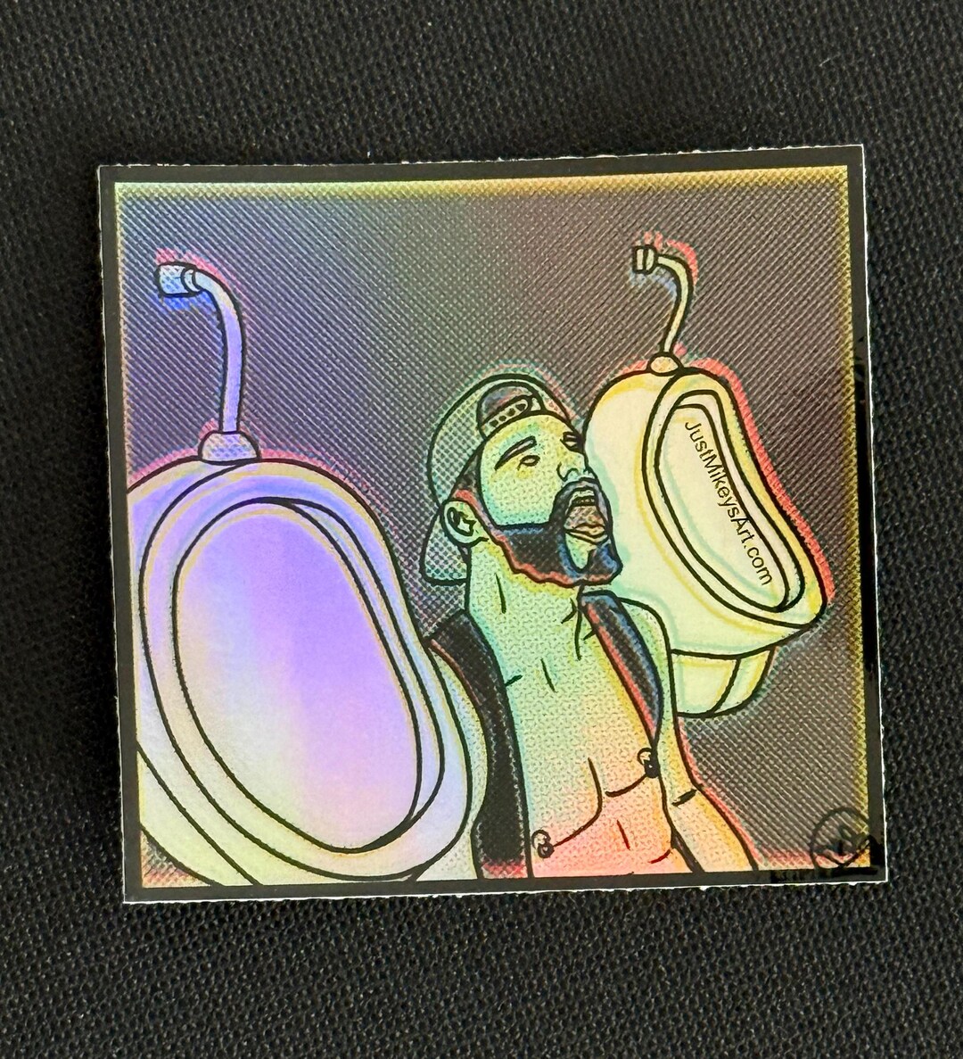 Urinal - Holographic Vinyl Sticker - Etsy