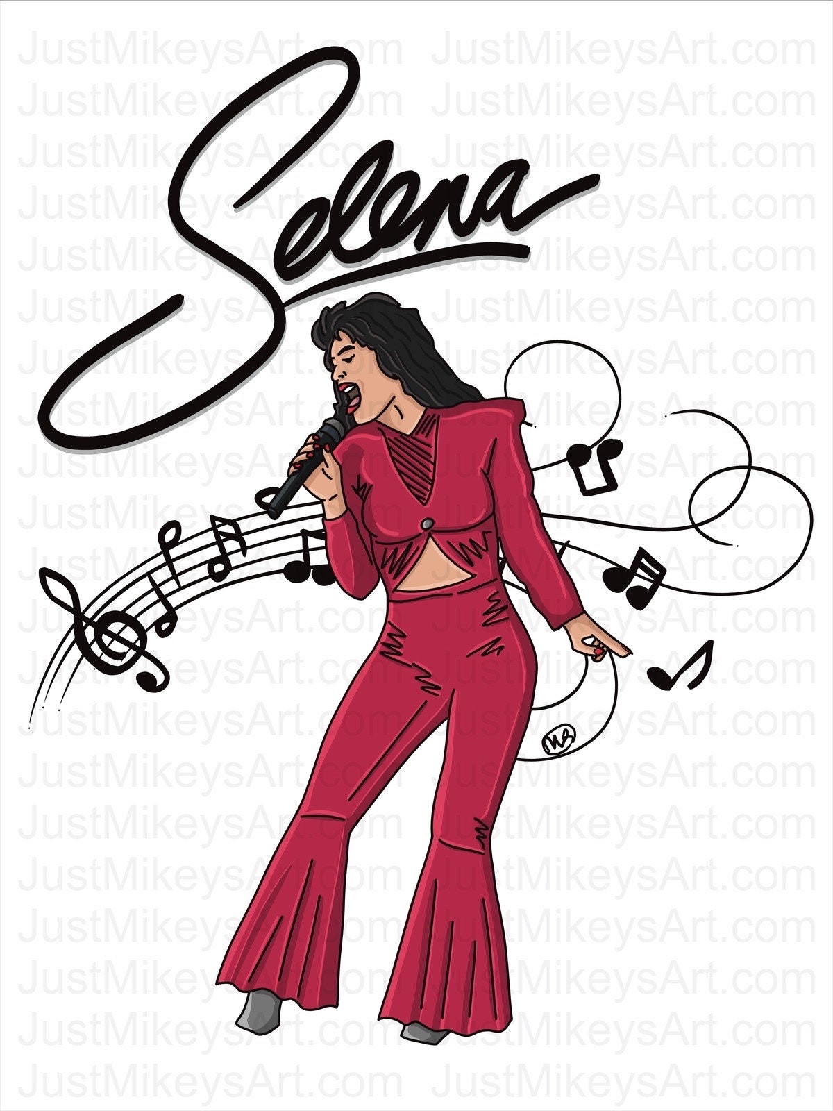 Selena - Hangable Wall Art Digital Illustration Original Art Design Fan ...