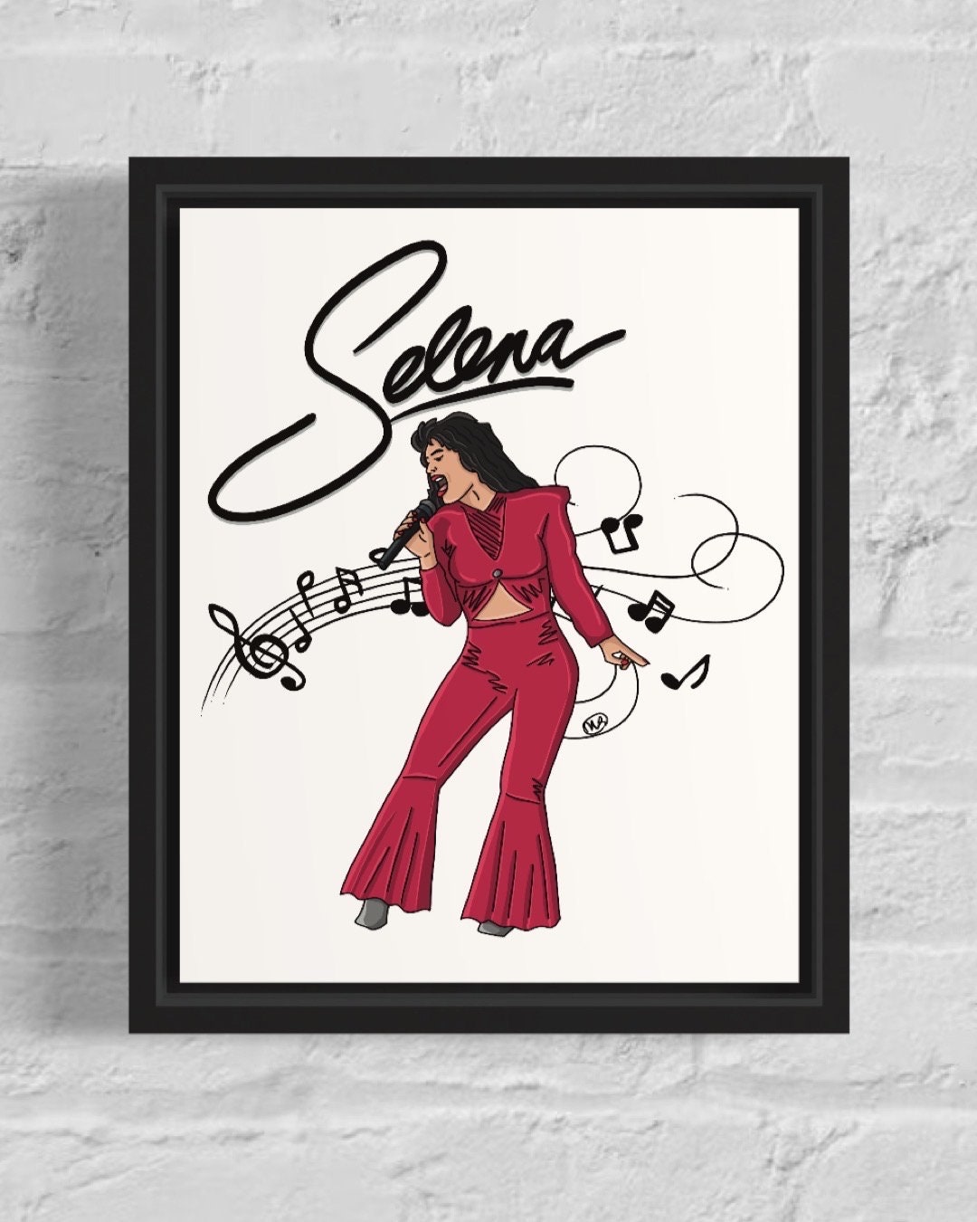 Selena - Hangable Wall Art Digital Illustration Original Art Design Fan ...