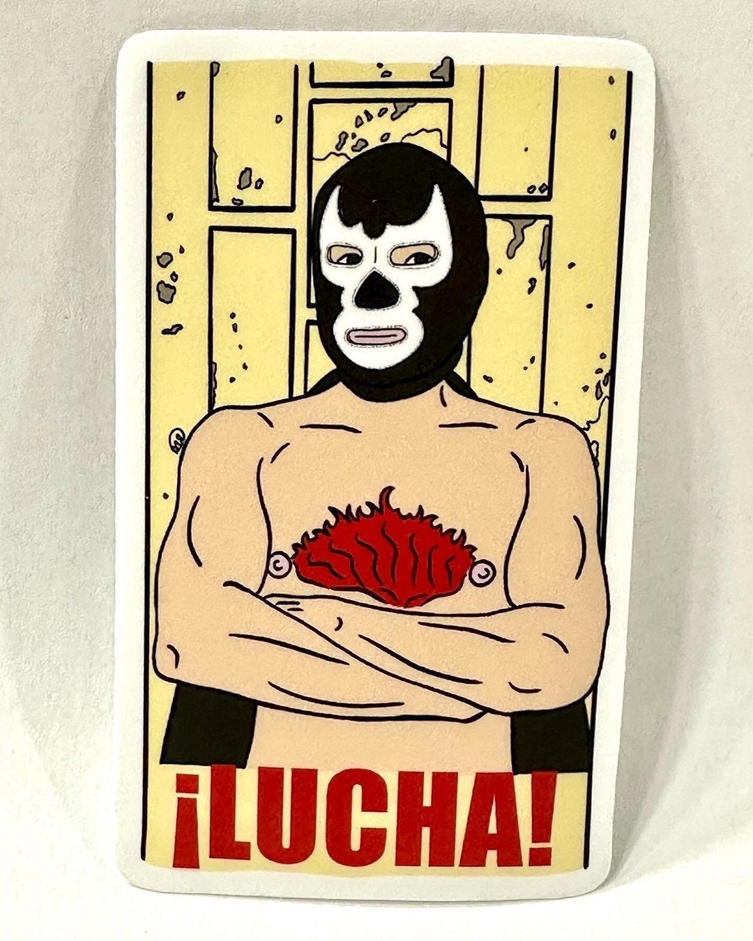 Lucha 4 Die Cut Vinyl Sticker Digital Illustration Lucha Libre ...