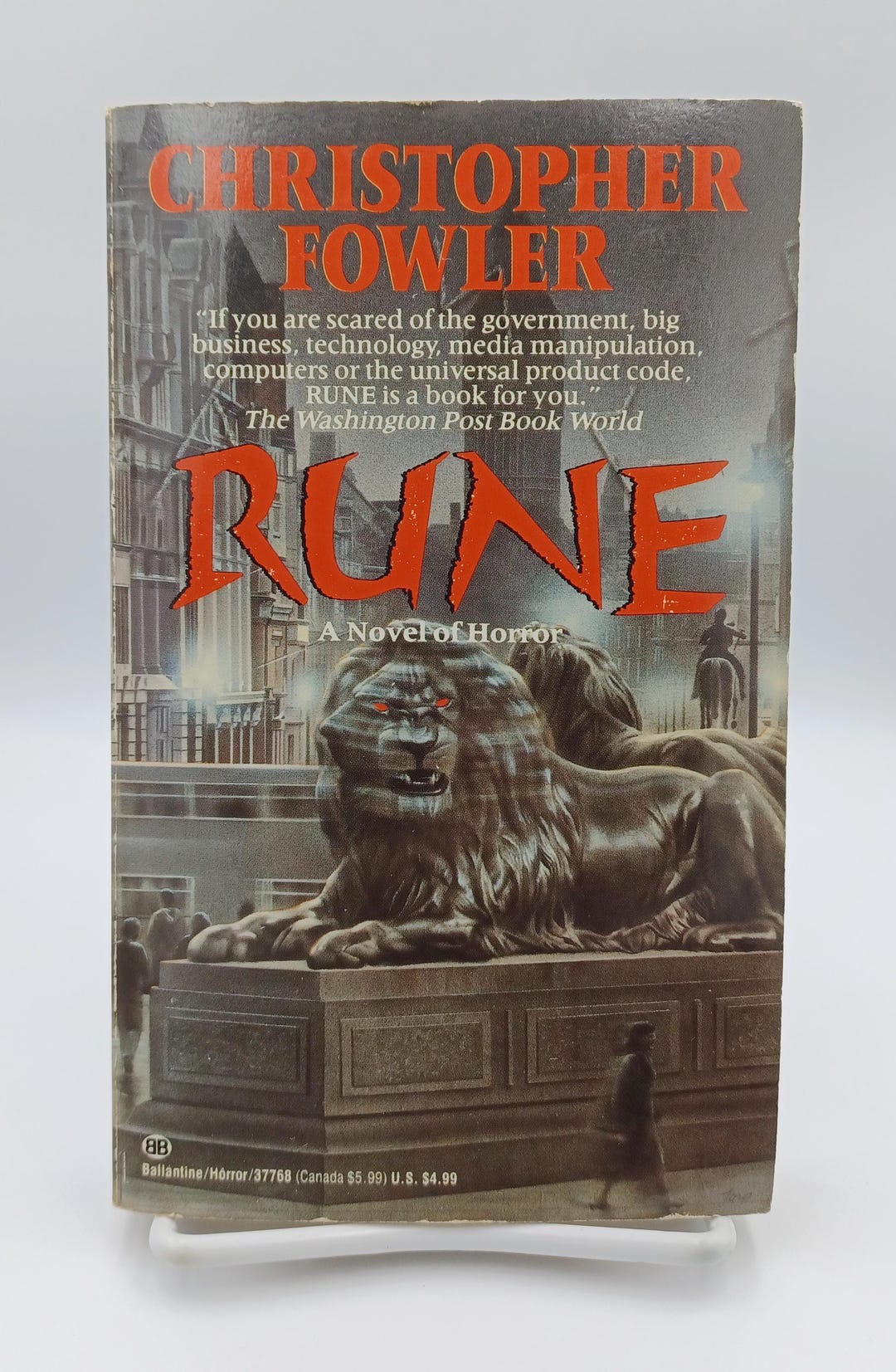 Rune (1992) Christopher Fowler, Vintage Fiction Paperback Book ...