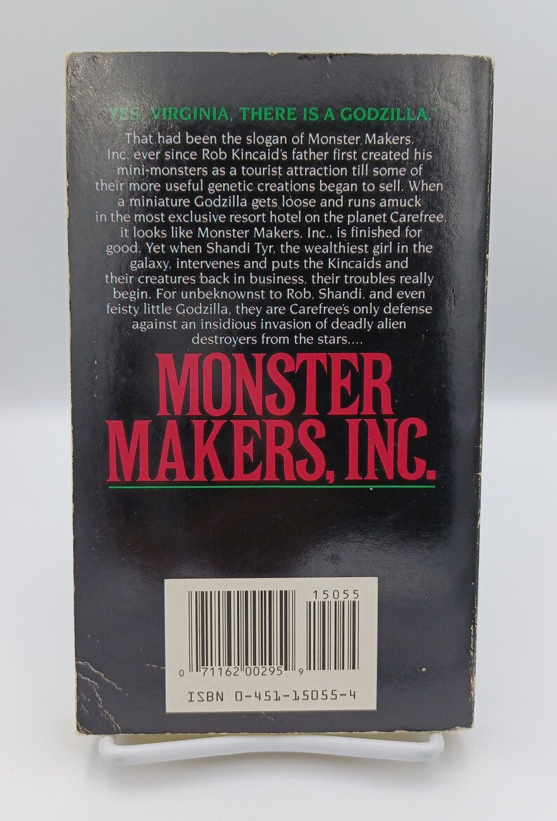 Monster Makers Inc. 1987 Vintage Sci-fi Paperback - Etsy