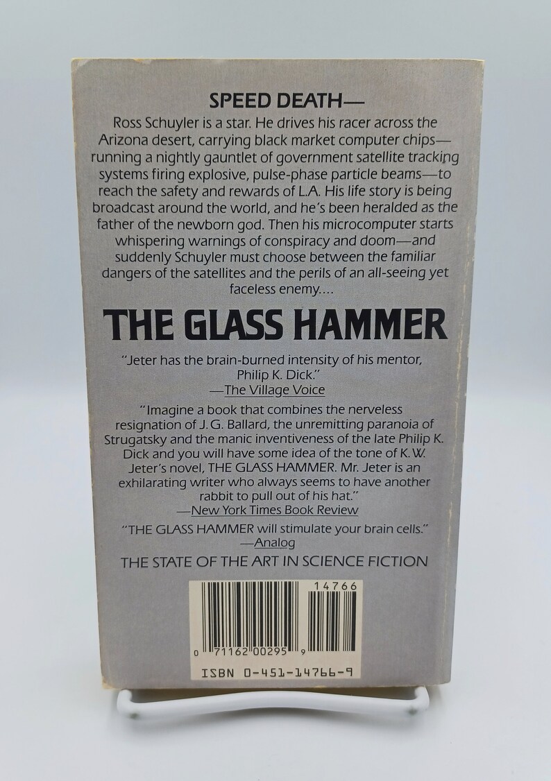 The Glass Hammer 1987 K. W. Jeter, Vintage Scifi Cyberpunk Paperback Fiction - Etsy