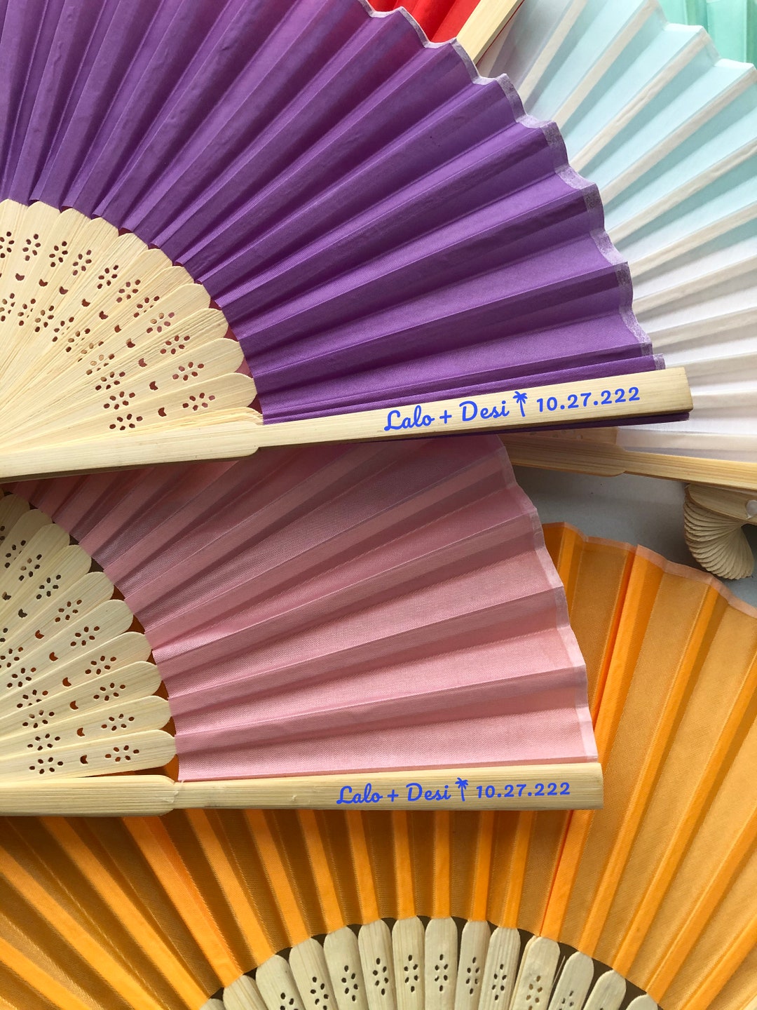 Personaised Fabric Silk Fans Bride Squad Wedding Reception - Etsy