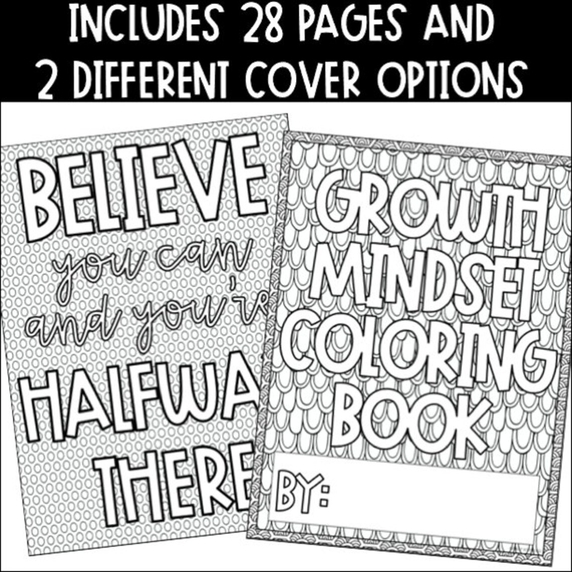 Growth Mindset Coloring Pages Growth Mindset Social - Etsy