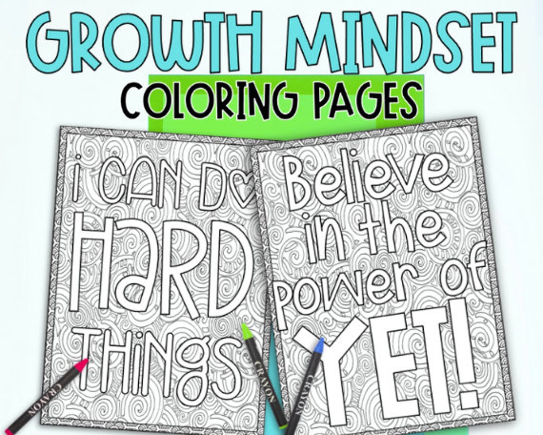 Growth Mindset Coloring Pages | Growth Mindset | Social Emotional ...