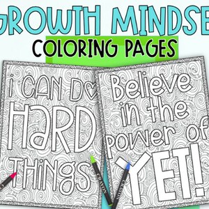 Growth Mindset Coloring Pages | Growth Mindset | Social Emotional ...