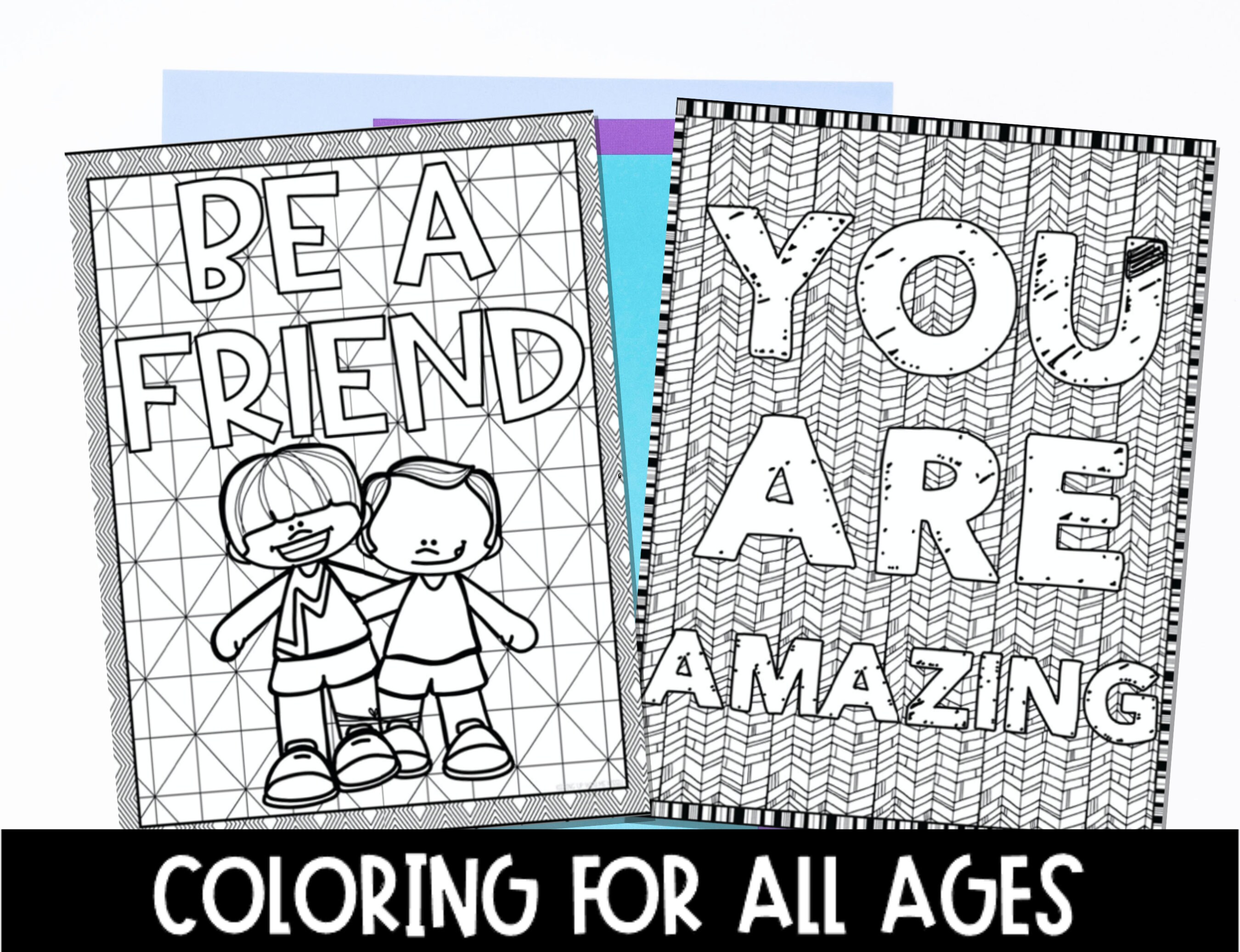Kindness Coloring Pages No Prep World Kindness Day - Etsy
