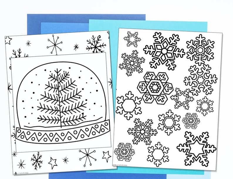 Winter Coloring Pages Coloring Sheets Winter Activities - Etsy