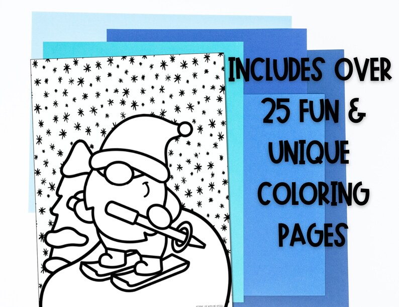 Winter Coloring Pages Coloring Sheets Winter Activities - Etsy