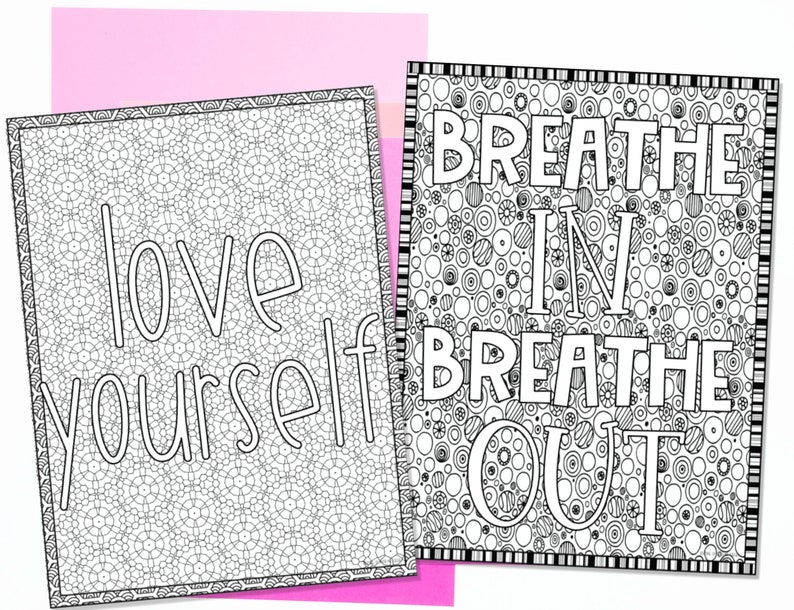 Mindful Coloring Pages Calming Coloring SEL Activity - Etsy