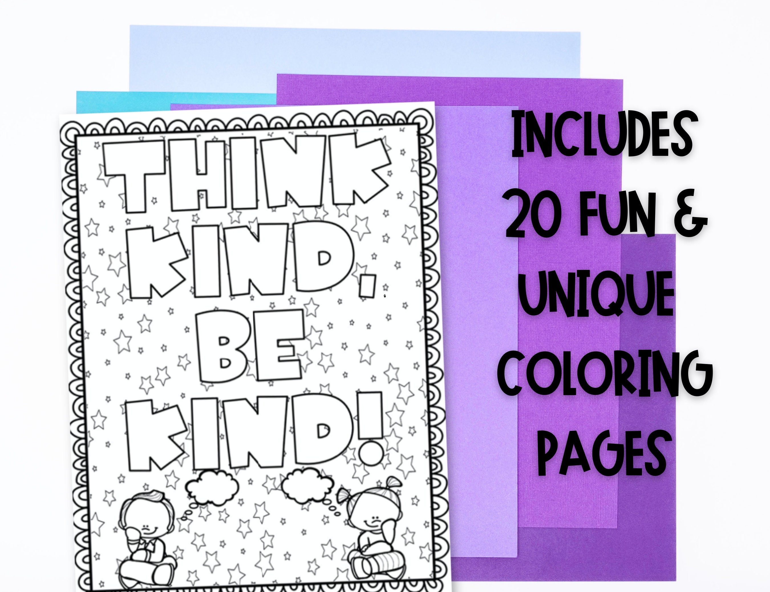 Kindness Coloring Pages No Prep World Kindness Day - Etsy