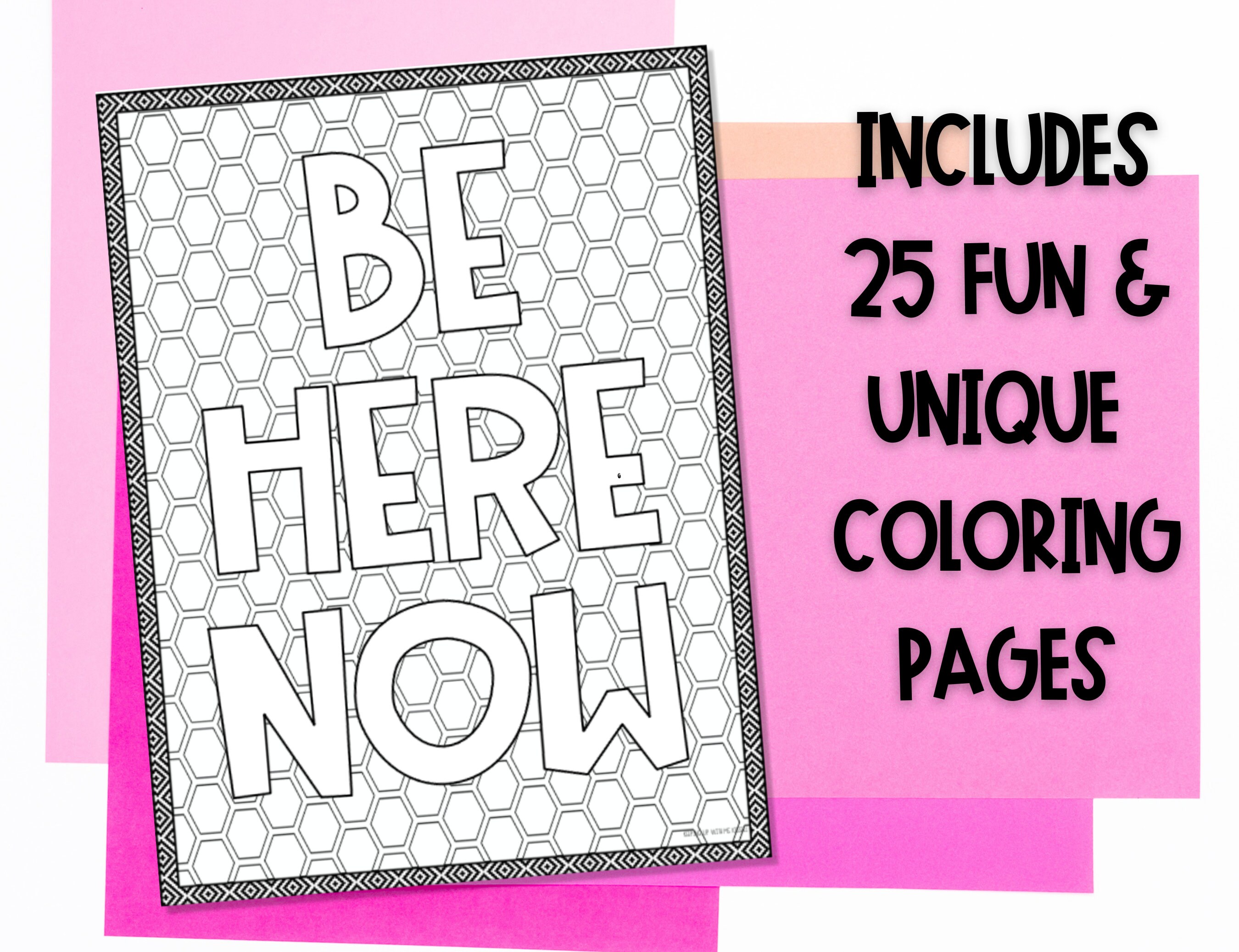 Mindful Coloring Pages Calming Coloring SEL Activity - Etsy