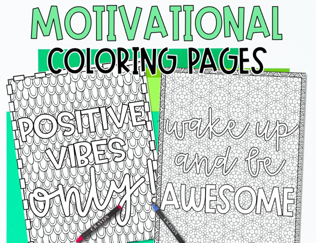 Motivational Coloring Pages No Prep Calming Coloring SEL Activity - Etsy