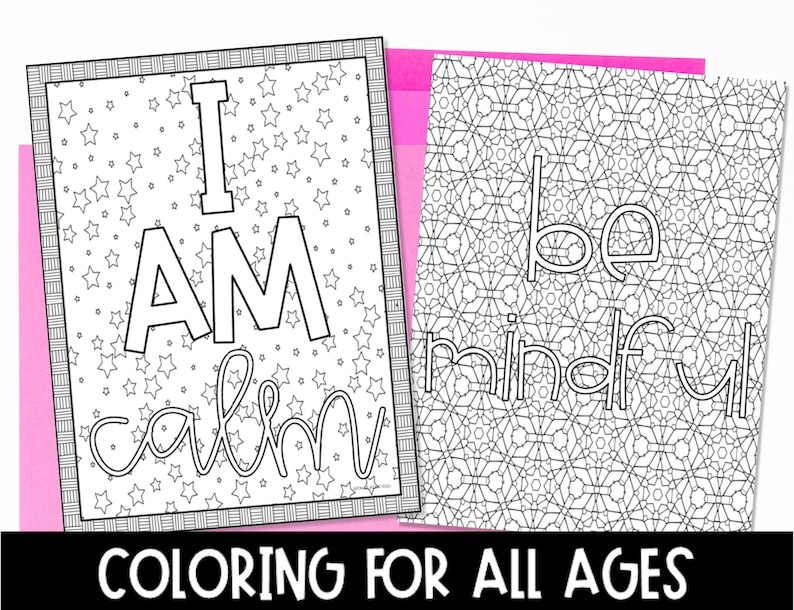 Mindful Coloring Pages Calming Coloring SEL Activity - Etsy