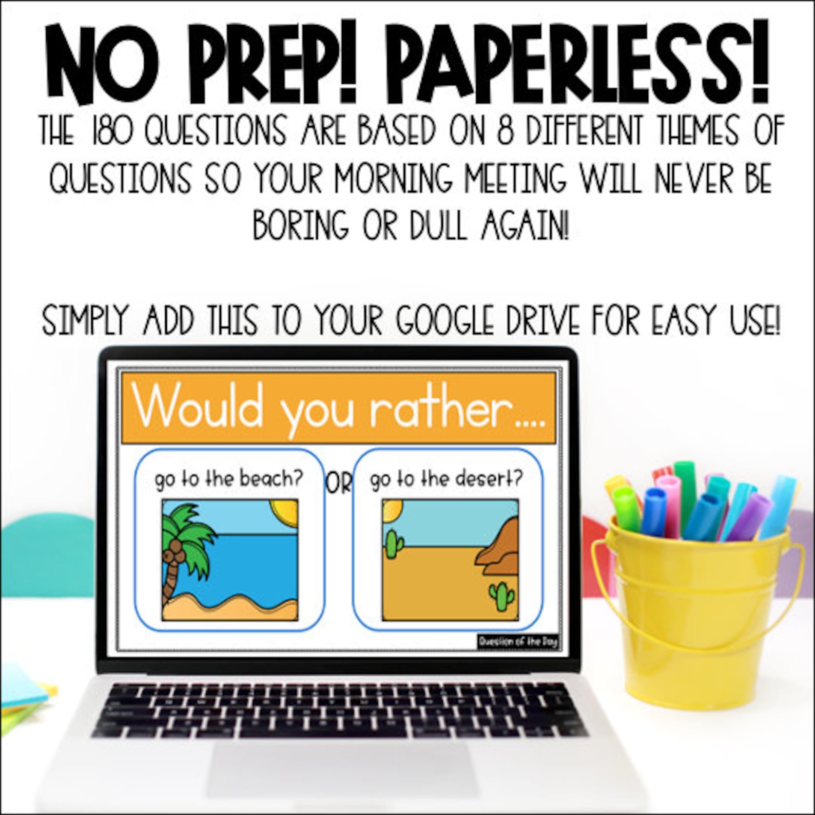 Yearlong Morning Meeting Digital Question of the Day | Community ...