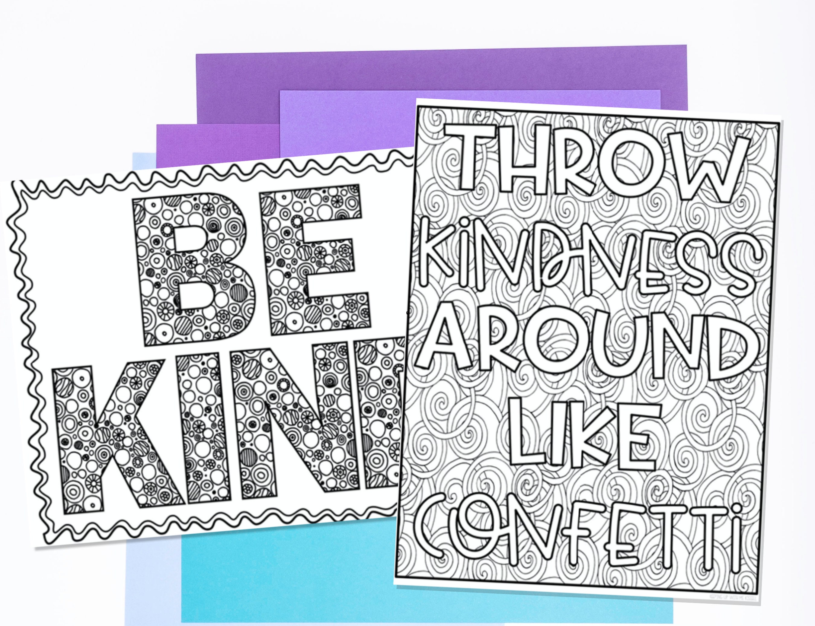 Kindness Coloring Pages No Prep World Kindness Day - Etsy