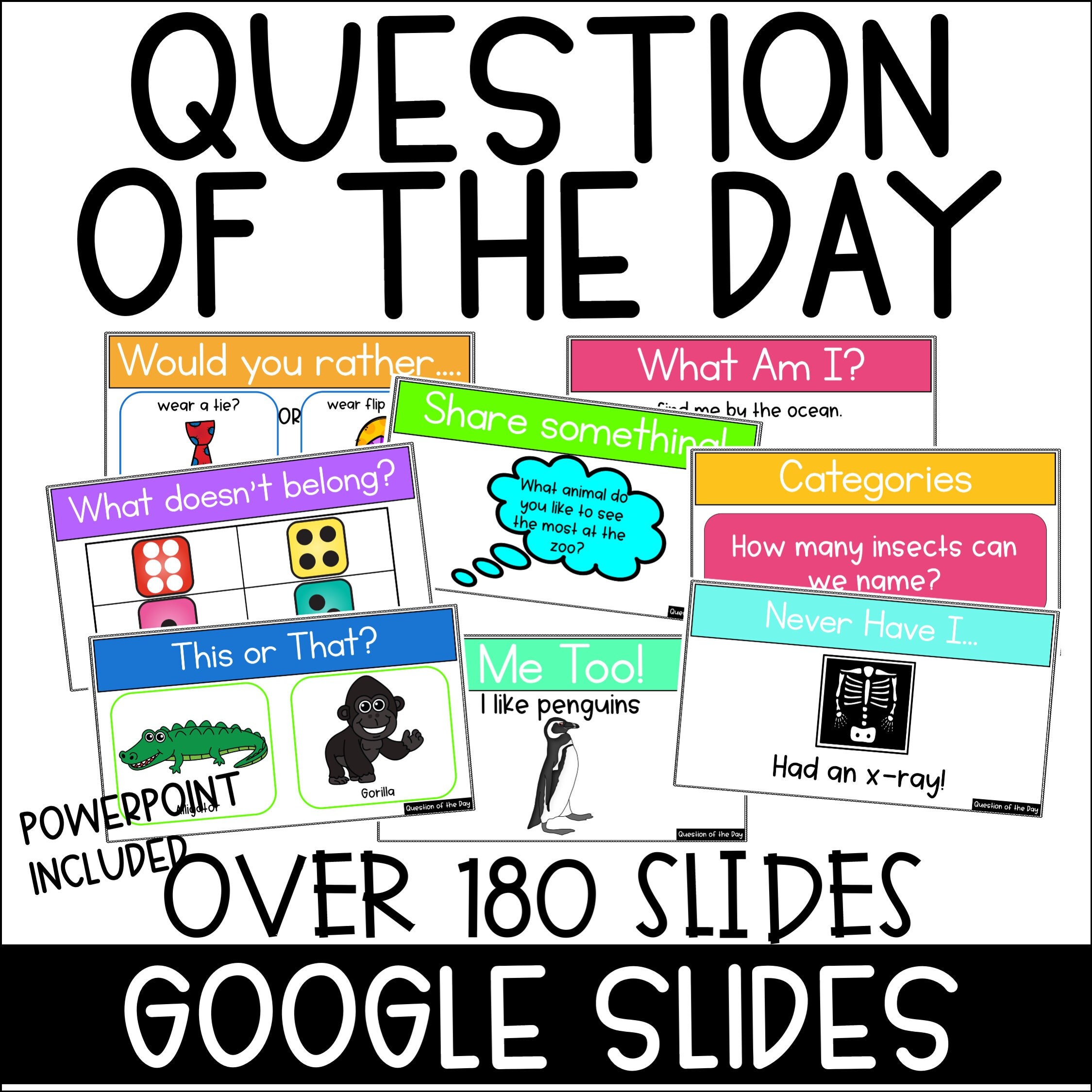 Yearlong Morning Meeting Digital Question of the Day Community Building ...