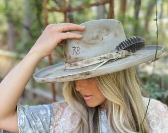 Distressed Western Hat - Etsy