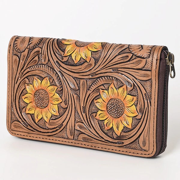 Leather Tooled Wallet - Etsy