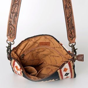 Western Purse, Concealed Carry Purse, Hand Tooled Leather Strap, Aztec ...