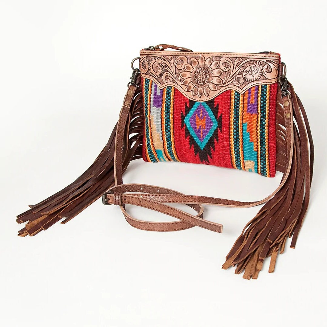 Western Purse, Hand Tooled Leather Purse, Leather Western Crossbody ...