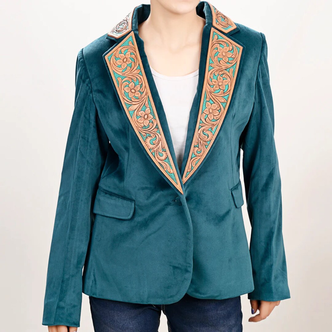 Western Leather Velvet Jacket, Western Sport Jacket, Womens Sport ...