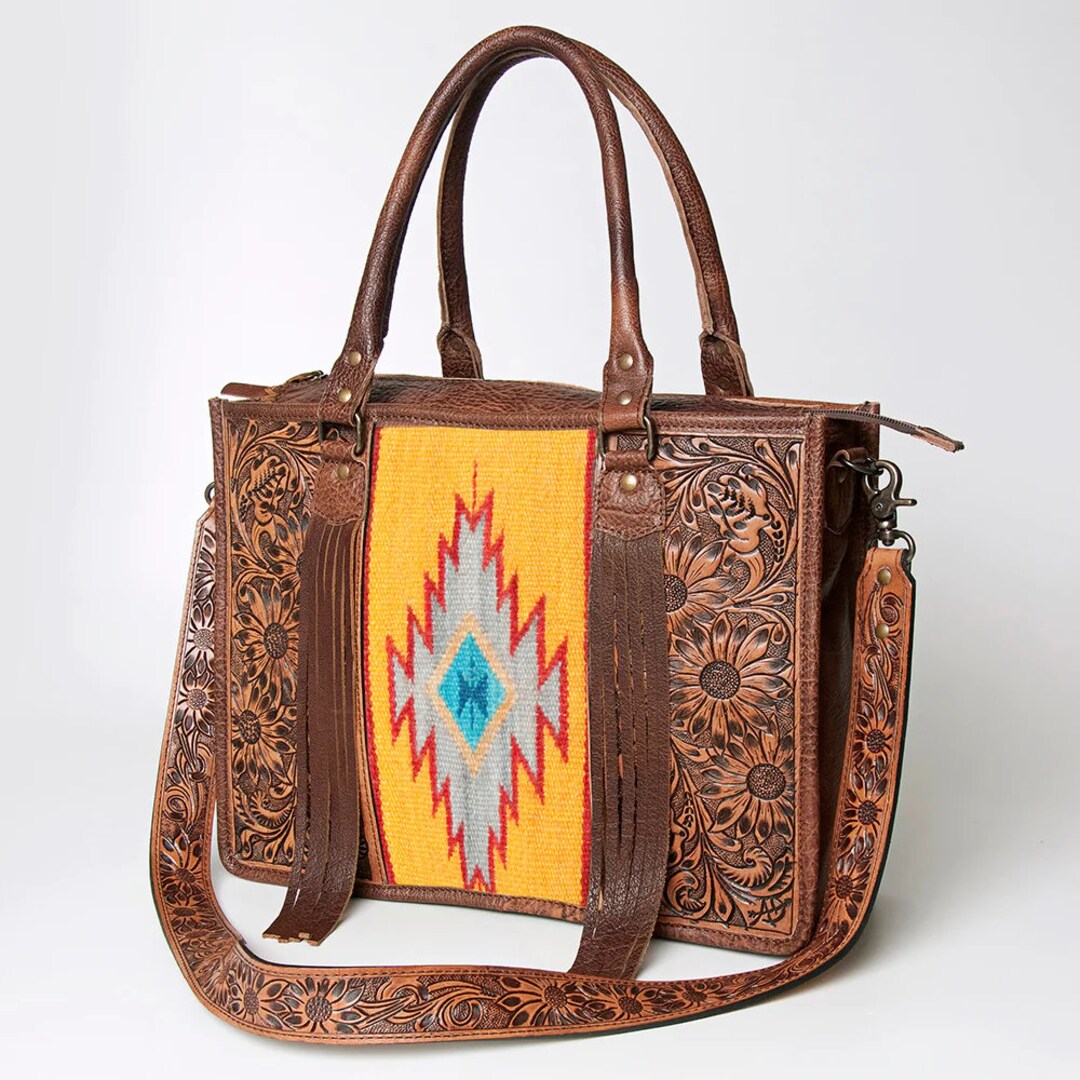 Western Purse, Hand Tooled Leather Purse, Hair on Purse, Cowhide Purse ...