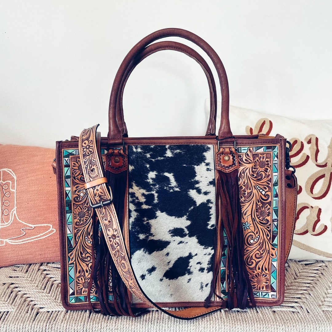 Western Purse, Cute Tote Bag, Western Tote Bag, Hand Tooled Leather ...