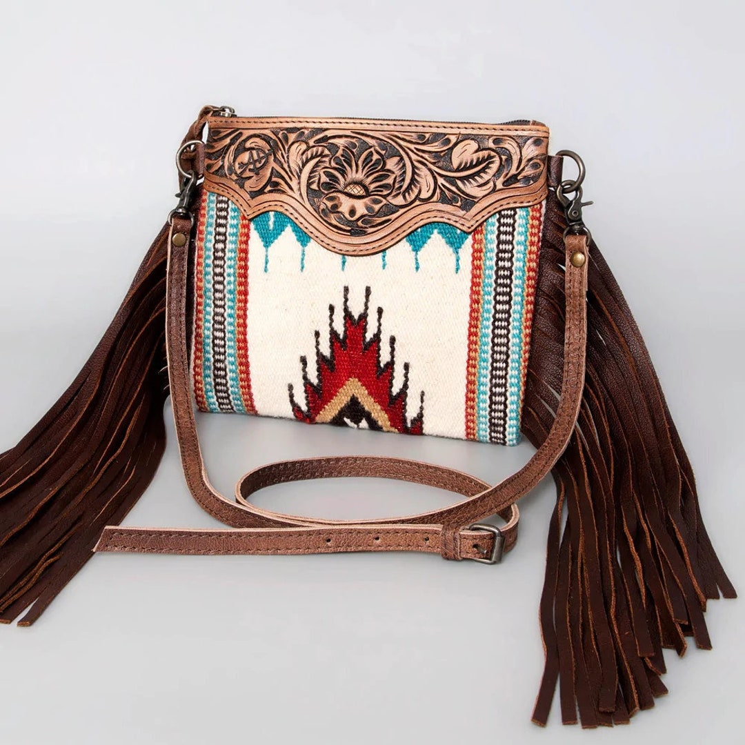 Western Purse, Hand Tooled Leather Purse, Leather Western Crossbody ...