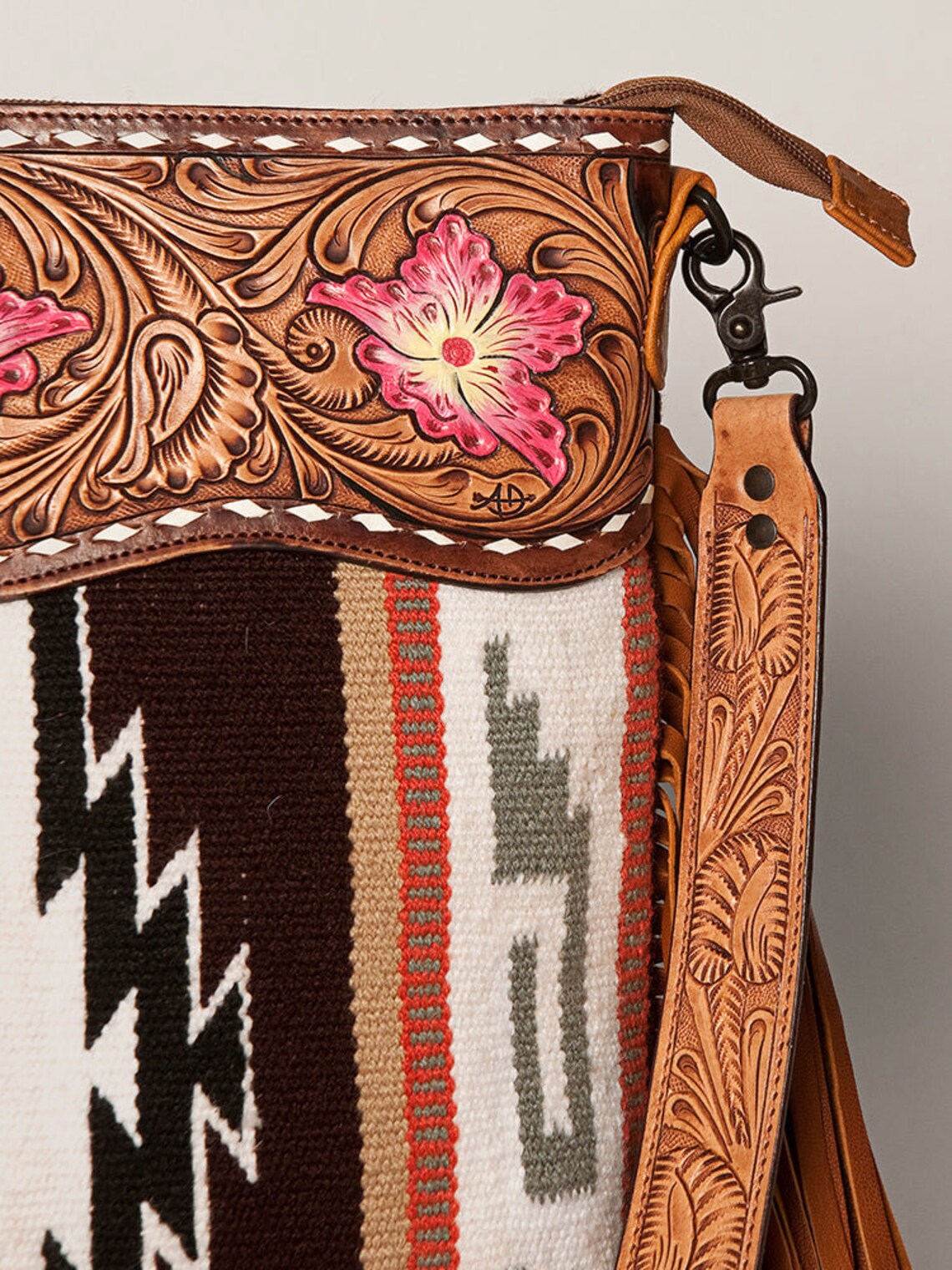 Western Hand Tooled Leather Purse Cowhide Purse Concealed - Etsy
